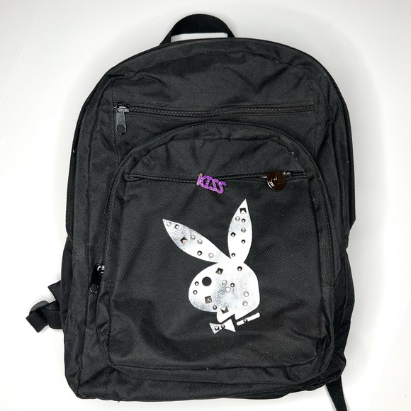 PLAYBOY | Bags | Vintage 9s Playboy Black Backpack | Poshmark